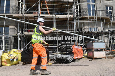 40317206-As work continues inside and outside the building, we take an ...