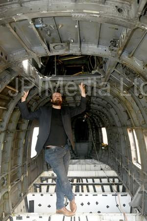 39323870-The empty shell of a Sea king helicopters parked up at ...