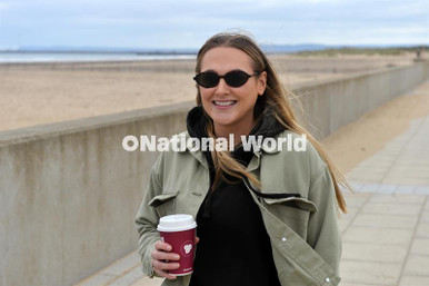 40324558-Out and about on a windy day at Seaton Carew with Natalie ...
