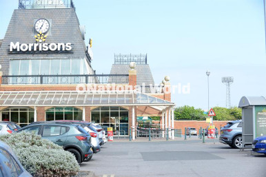40327078-Safety cordon around the Morrisons cycle parking following a ...