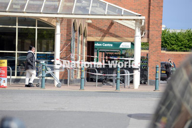 40327077-Safety cordon around the Morrisons cycle parking following a ...