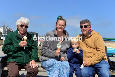 40327449-Out and about at Seaton Carew. Alan, Hayley, Albert (3rd ...