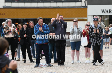 40332303-A variety of comedy street performers, physical comedians and ...