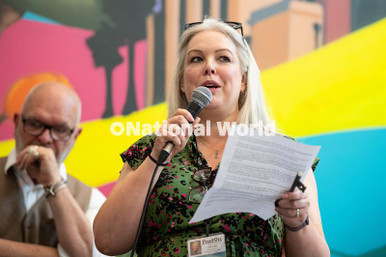 40342551-Incoming CEO Cath Coffey speaks at the official opening of the ...