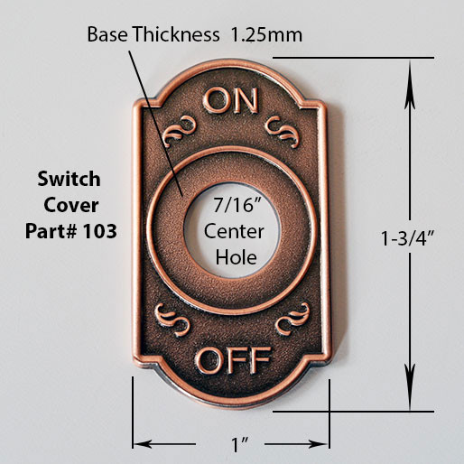 Toggle Switch Cover - Antique Brass
