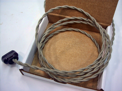 Gray cloth wire from Vintage Wire and Supply for rewire or restoration
