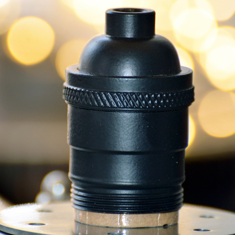 UNO Keyless Light Socket - Black