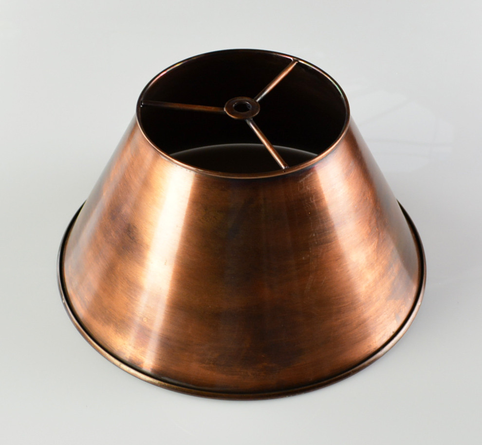 12" Steel Shade - Antique COpper