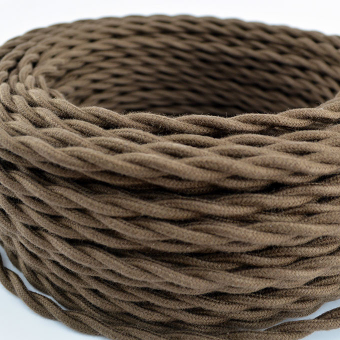 Brown Cotton Twisted Wire - By the Foot - Small Qty - 18 Gauge ...