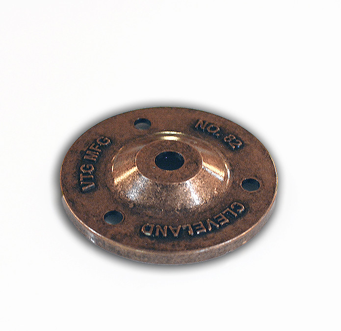 Small Pipe Flange - Unfinished Brass