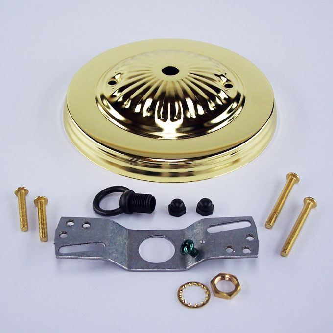 Antique Brass Ceiling Canopy Kit