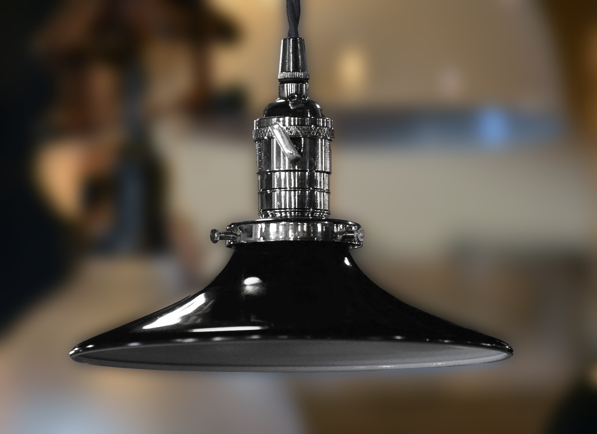 GLossy Black Enamel Shade