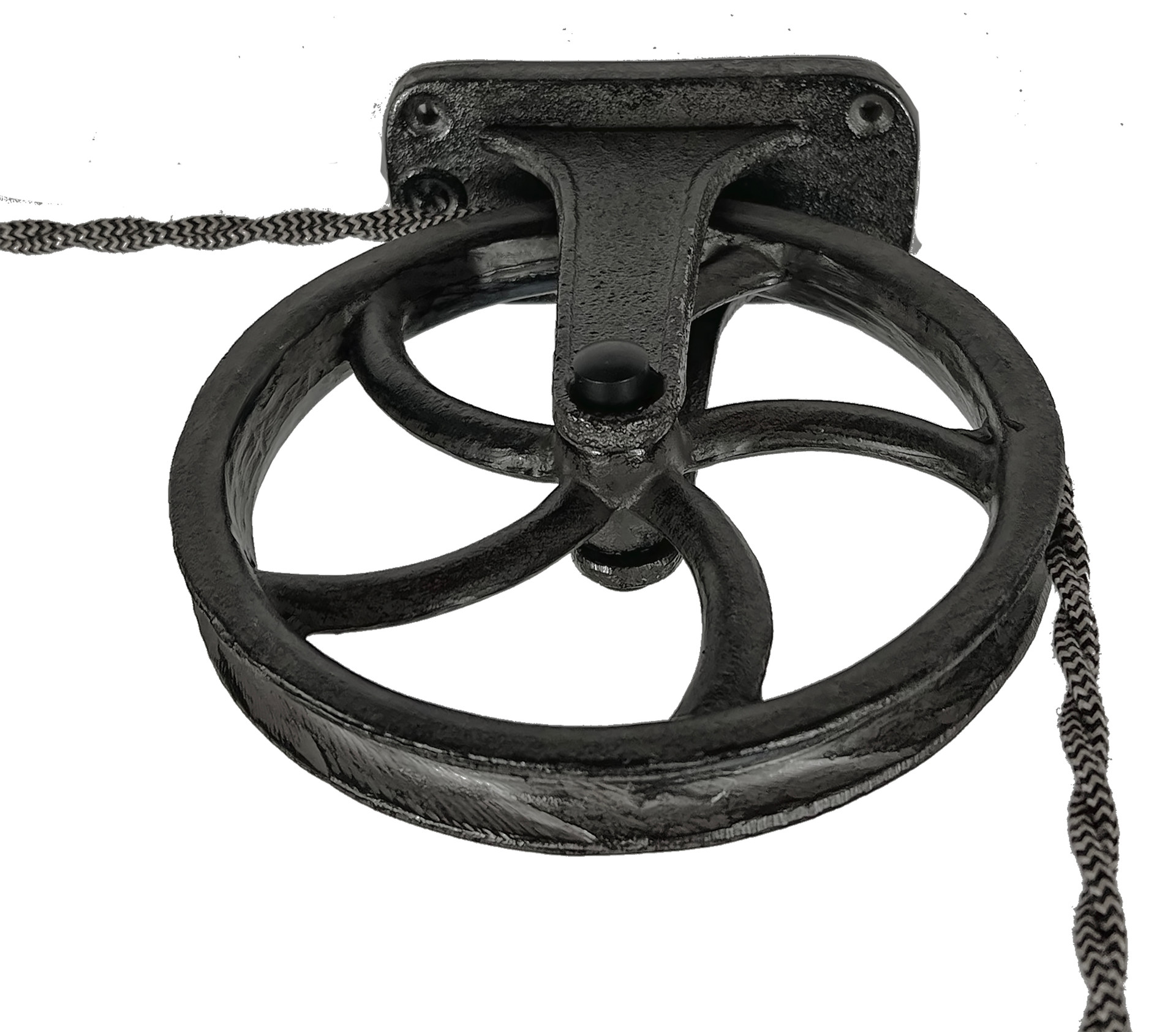 Industrial Pulley Wheel and Bracket - 6"