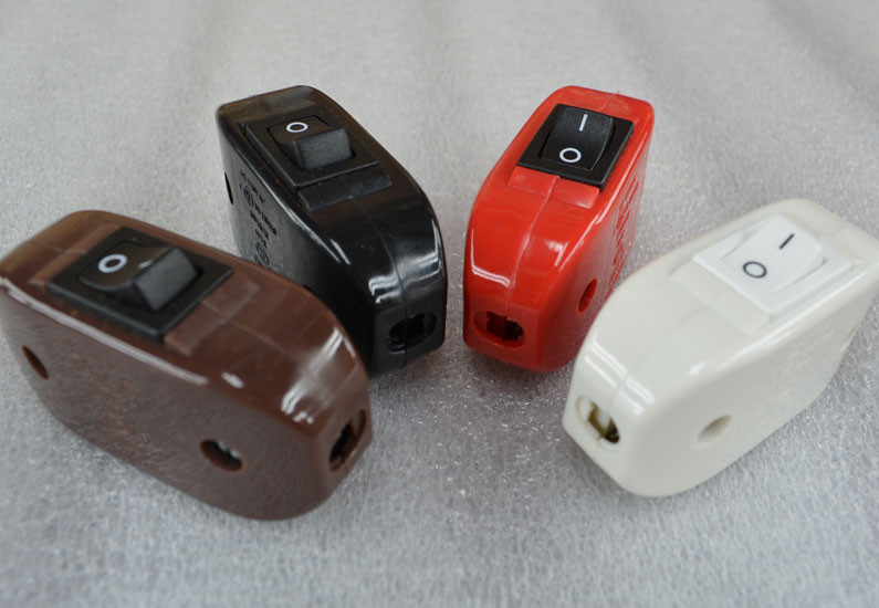 Rocker Cord Switch - White