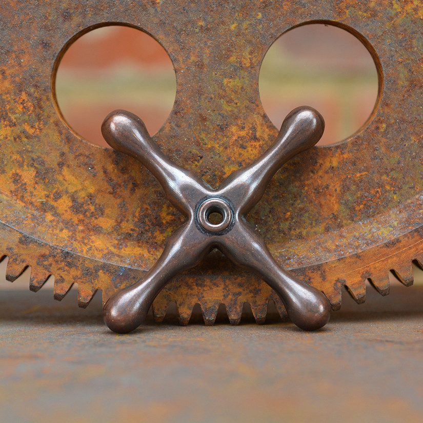 Steampunk Handle - Antique Nickel