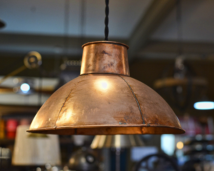 12" Steel Shade - Antique COpper