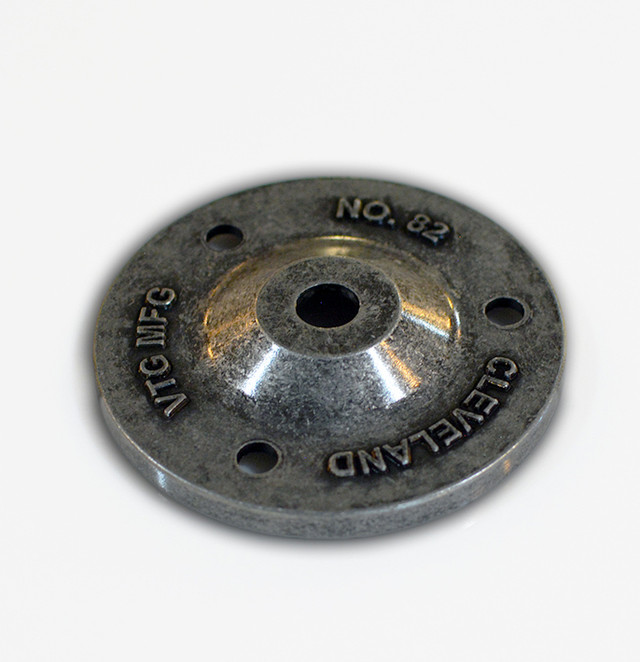 Small Pipe Flange - Unfinished Brass