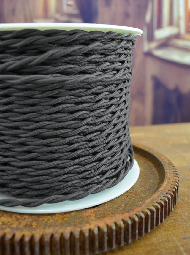 Black Cloth Covered Wire