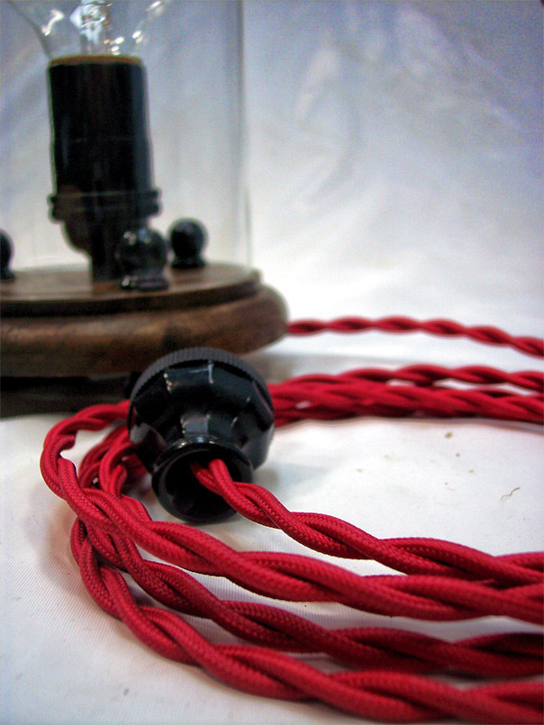 Cloth-Covered Wire from Vintage Wire and Supply with antique style plug