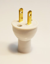 Vintage Style Round Plug - WHITE