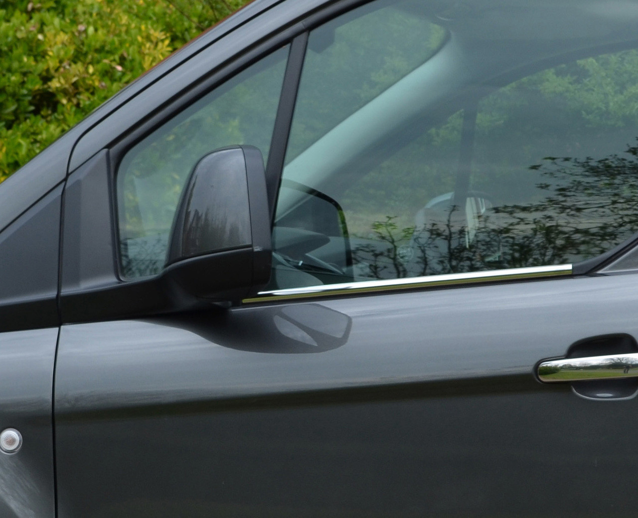 Chrome Side Door Window Sill Trim Set Covers To Fit Ford Transit ...