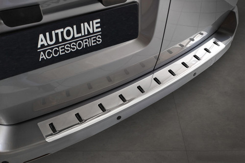 Silver Reinforced Rear Bumper Protector Guard To Fit Fiat Scudo (2022 ...