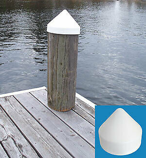White Conical Piling Caps