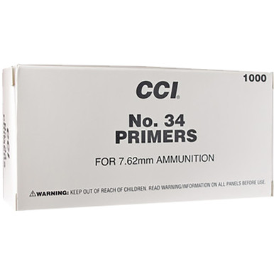 CCI Military Primers No. 34 for 7.62mm 1000 ct. HAZMAT - Freedom Outfitters