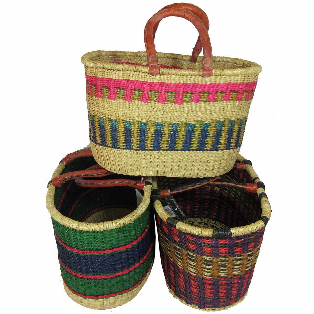 African Oval Baskets | Bolga Baskets - Tango Zulu