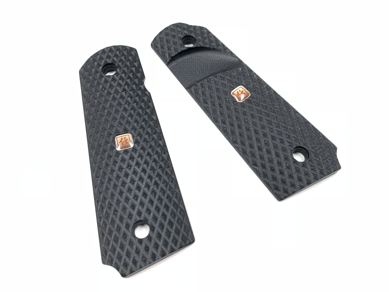 1911 Grip Panels, Black, Signature Inlay - 10-8 Performance