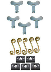 Quarter Turn Winged Oval Head with 1" Springs and Back Plates