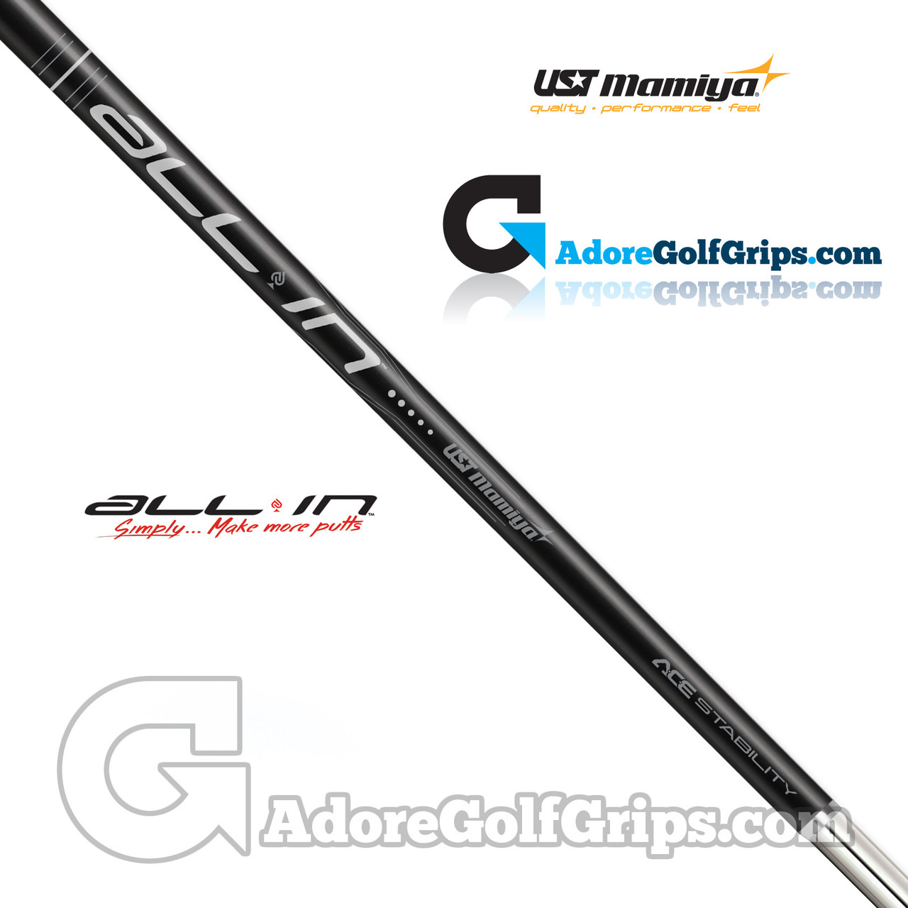 UST Mamiya All-In Combination Graphite Straight Stepless Putter Shaft ...