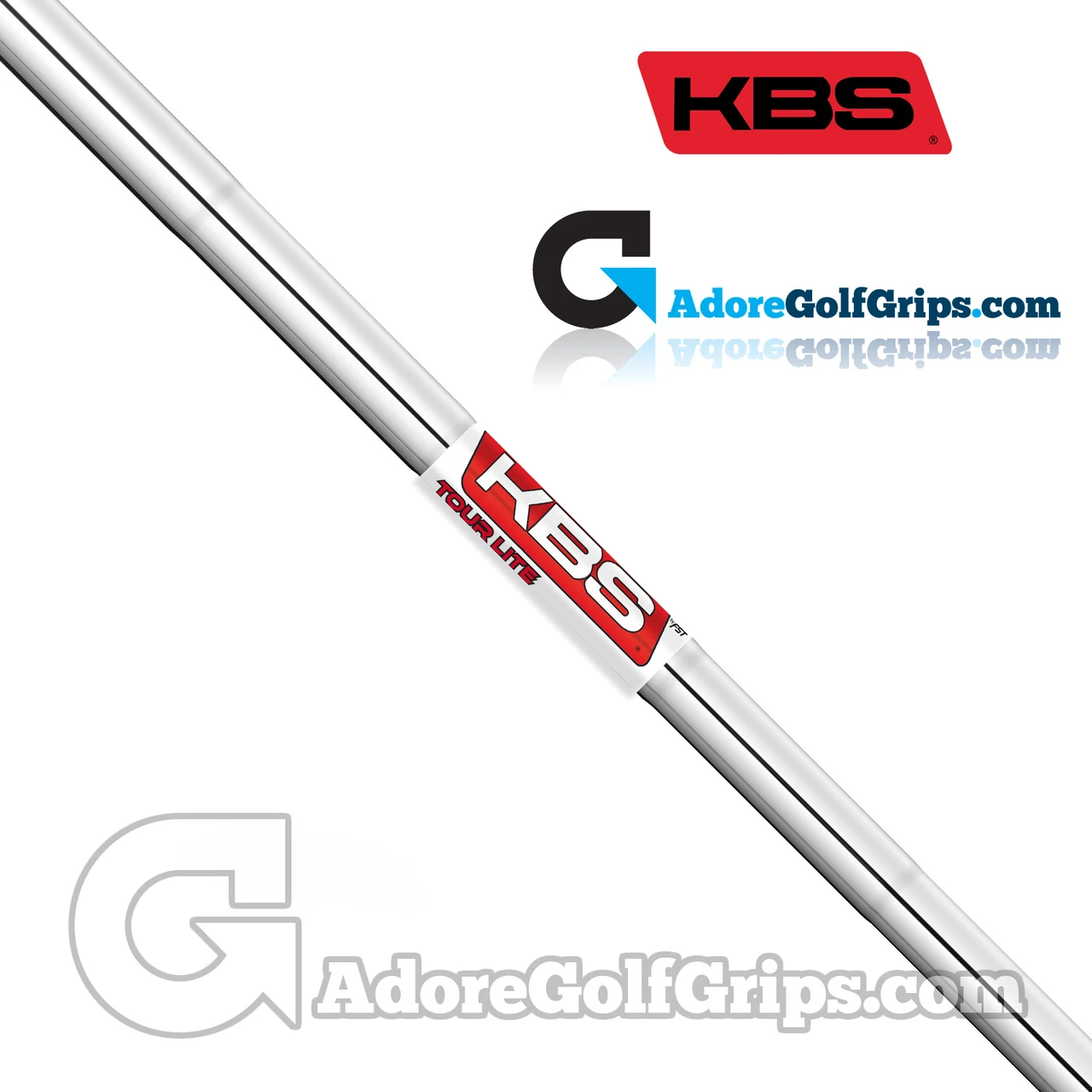 KBS Tour Lite Iron Shaft (95g-105g) - 0.355" Taper Tip - Chrome ...