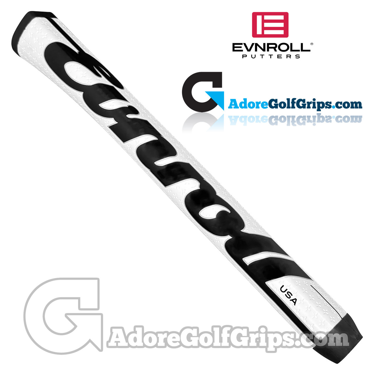 Evnroll TourTac 90 Gram Midsize Pistol Putter Grip - White / Black ...