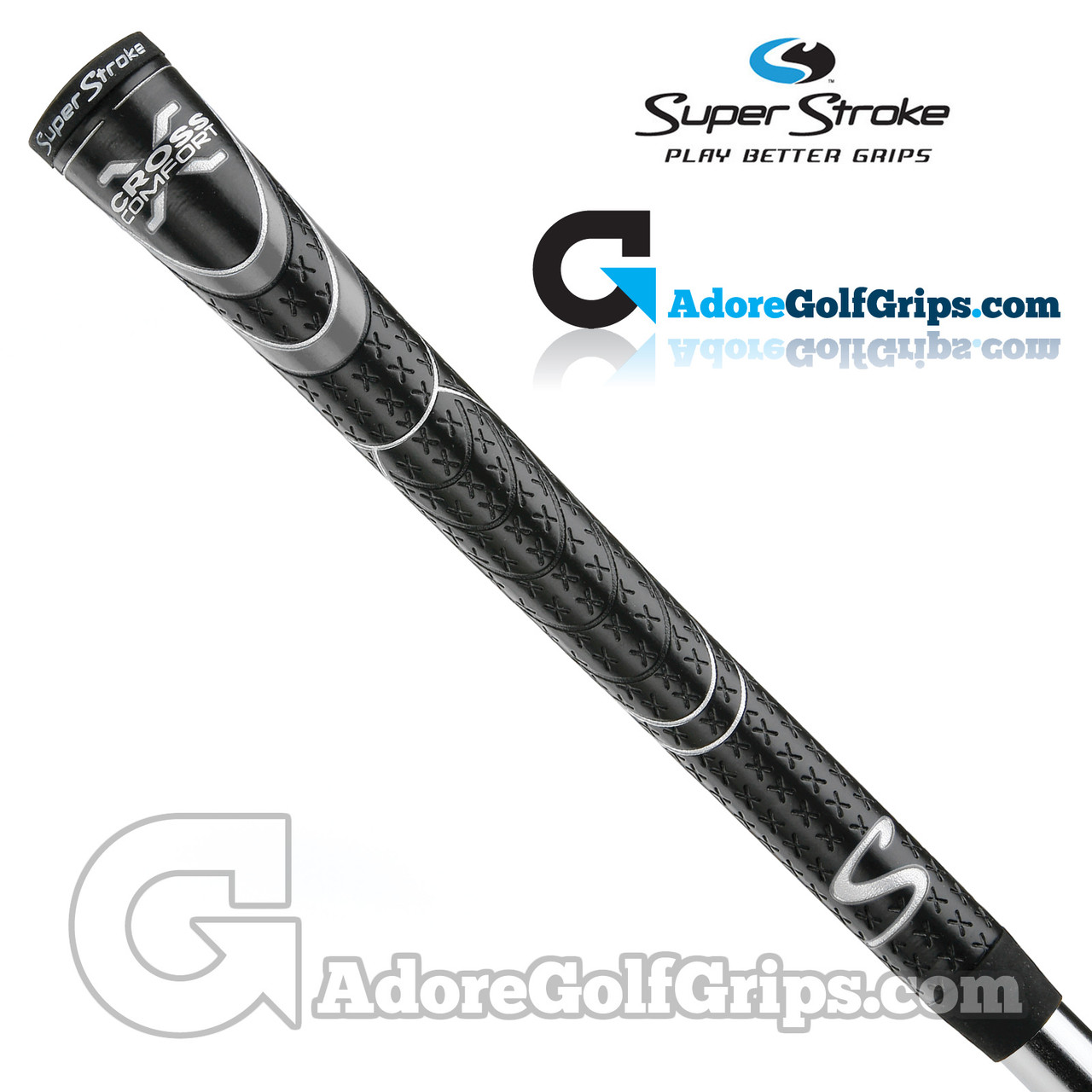 SuperStroke Cross Comfort Jumbo Grips - Black / Grey