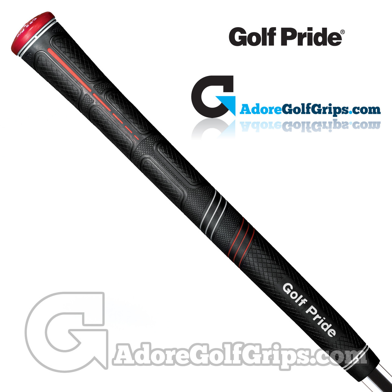 Golf Pride CP2 Pro Jumbo Grips - Black / Red - AdoreGolfGrips.com