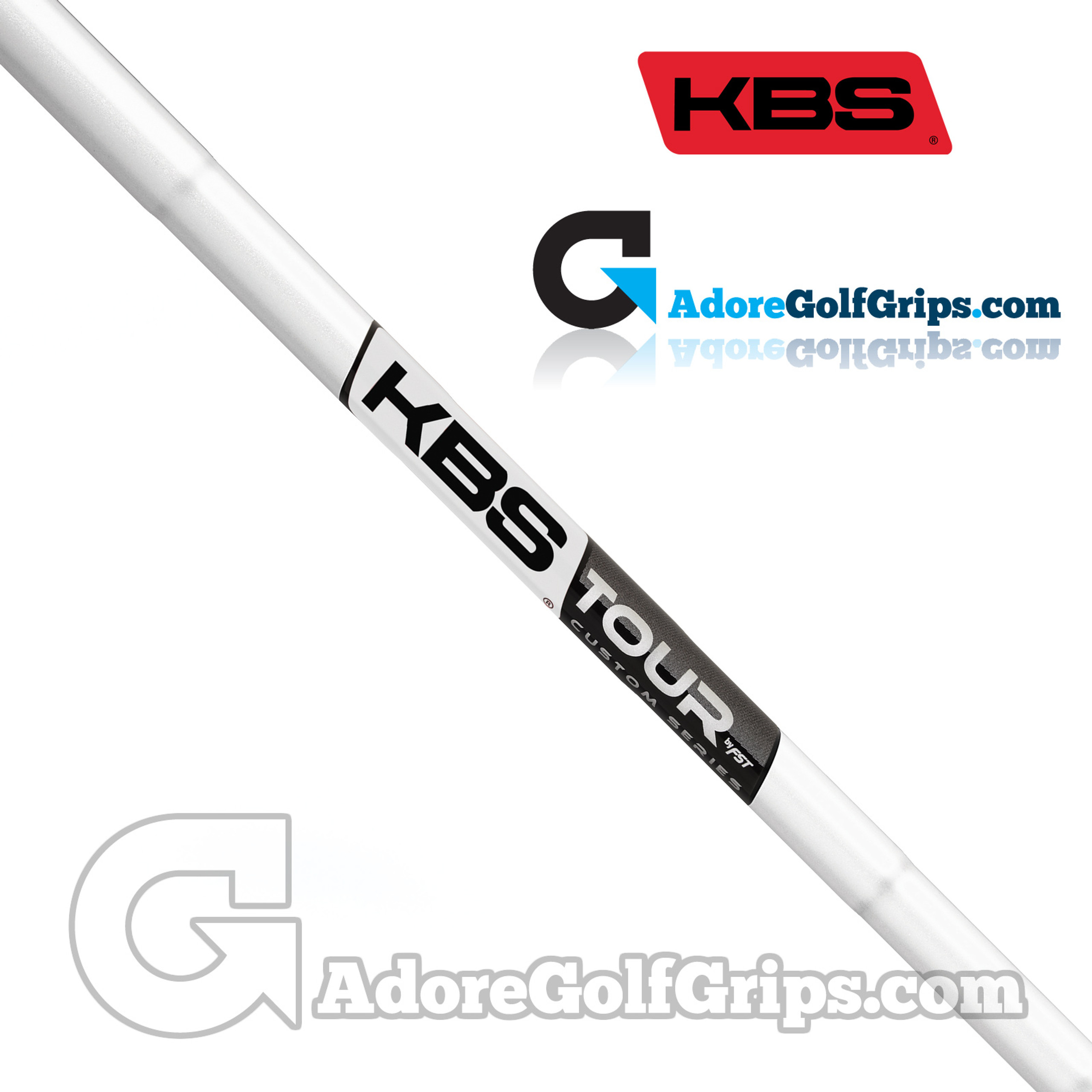KBS Tour Custom Wedge Shaft (110g-130g) - 0.355" Tip - White / White Label