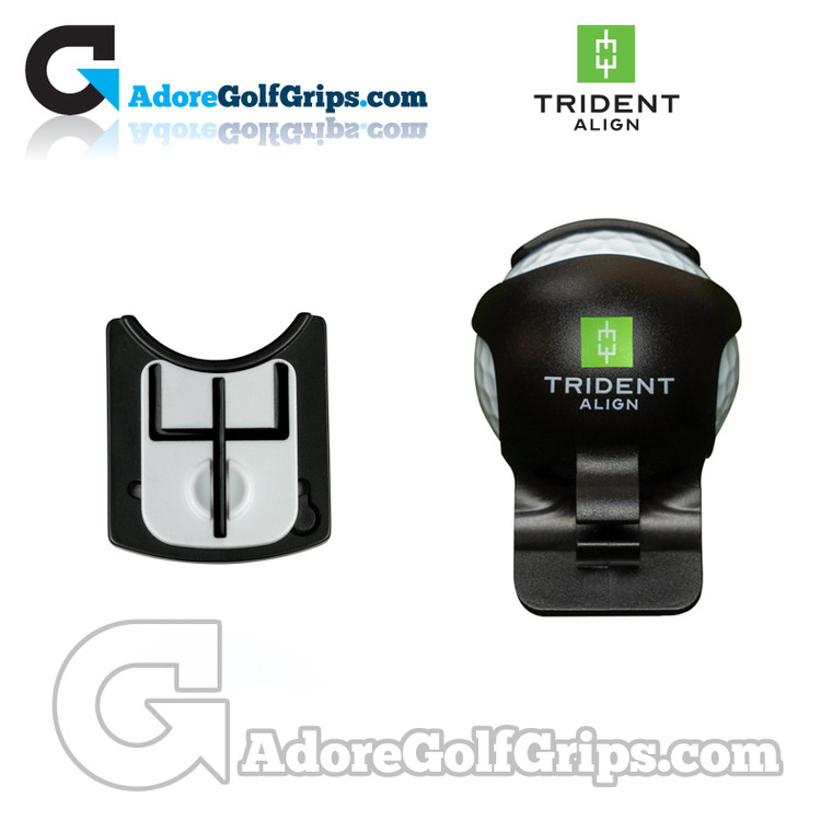 Trident Align Adjustable Ball Marker Putting Aid - Black / White