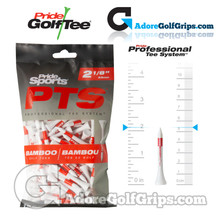 Pride Golf Tee PTS Shortee 2 1/8 Inch Wood Tees - White / Red (120 Pack)