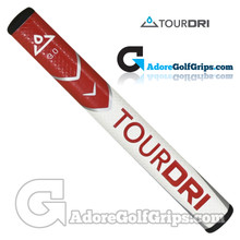 TourDri Flat 3.0 Putter Grip - Red / White