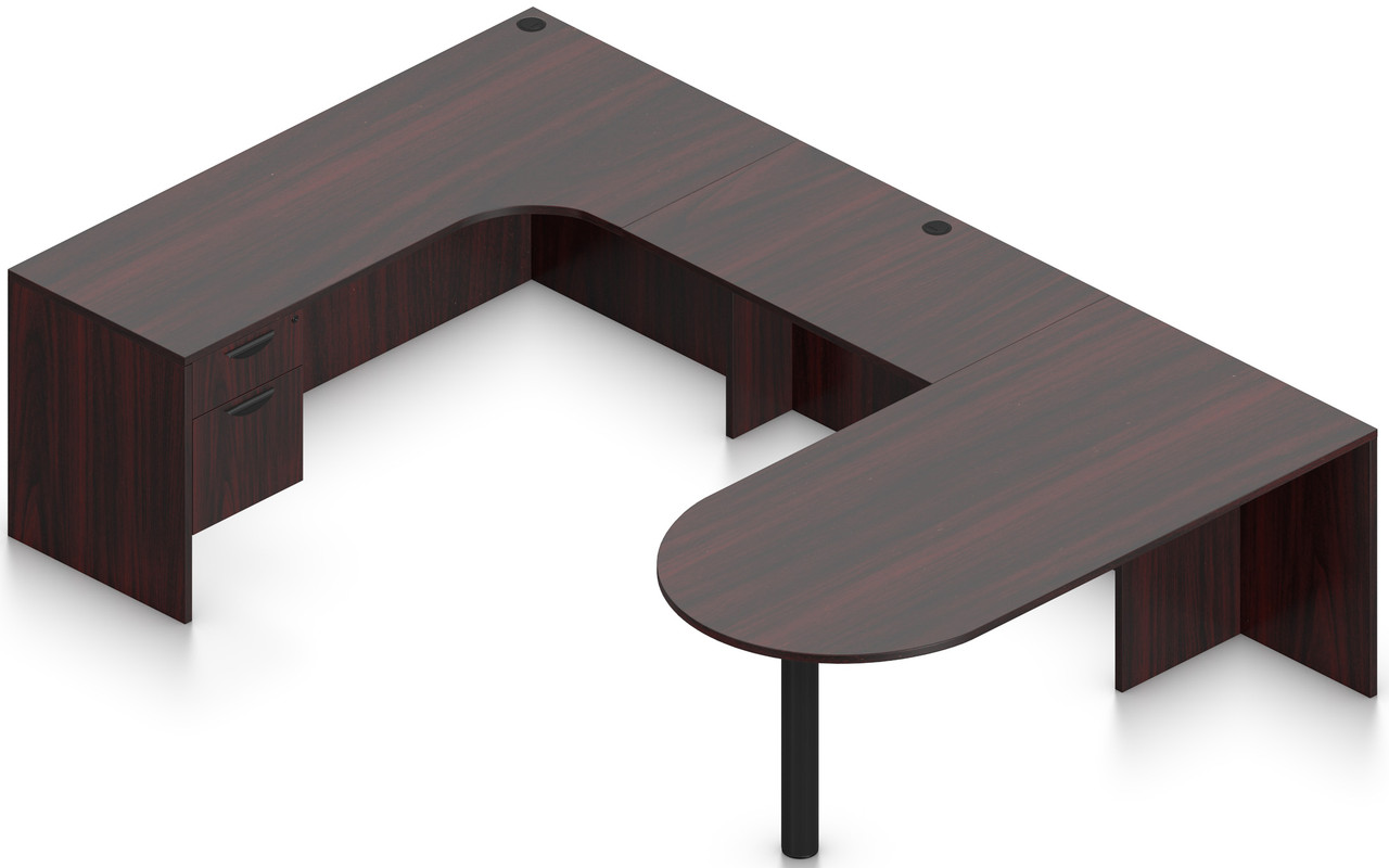 Offices To Go Layout SL-18 (left-handed), 71" x 114" D-Island U-Shape ...