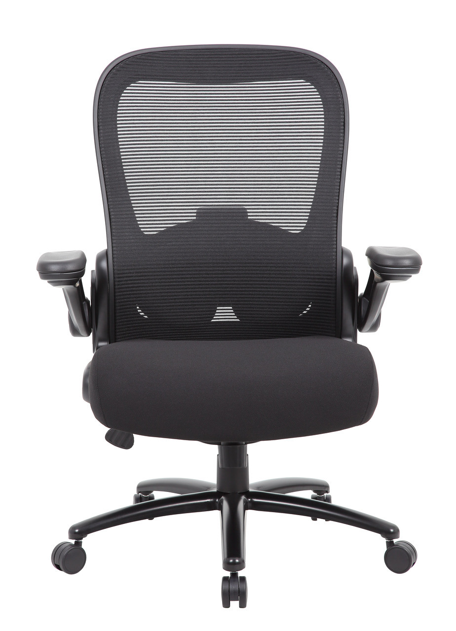 Boss Heavy Duty Flip Arm Mesh Back Task Chair - Everything For Offices
