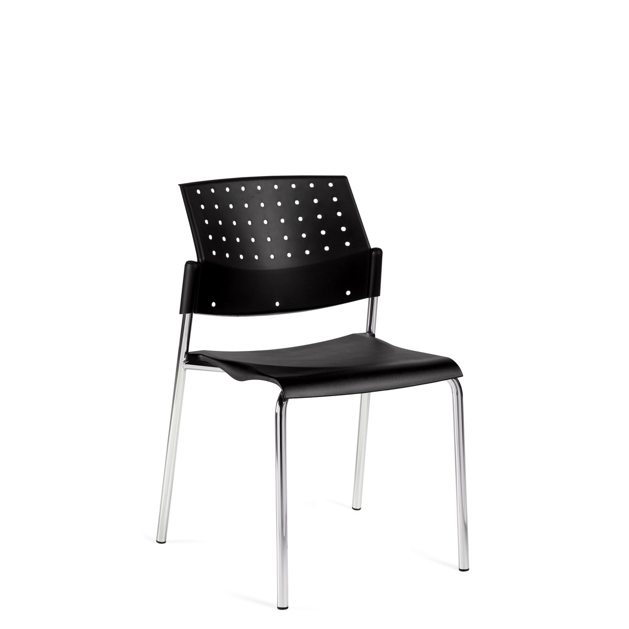Global Sonic Armless Stack Chair with Plastic Back and Seat ...