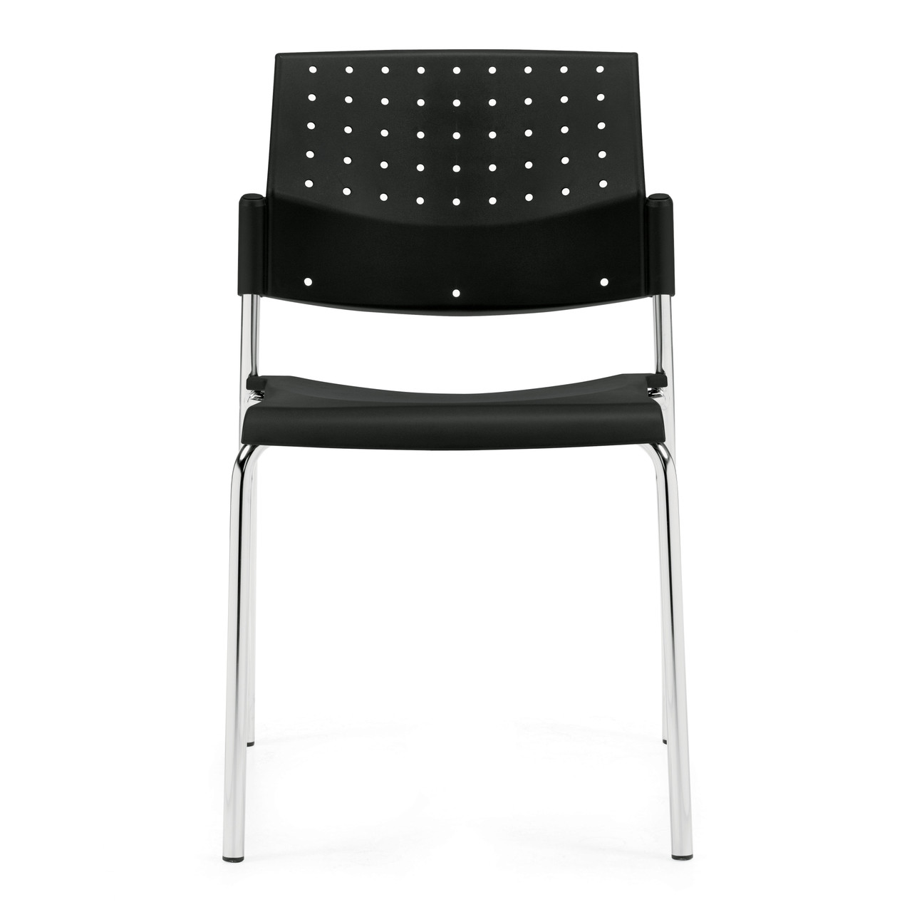 Global Sonic Armless Stack Chair with Plastic Back and Seat ...