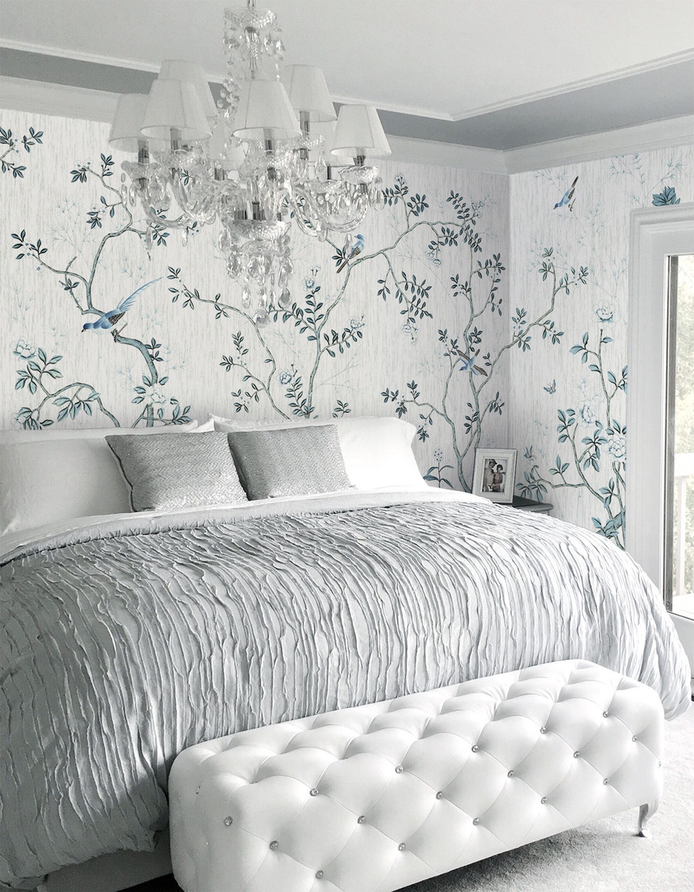 Silver Bedroom Wallpaper