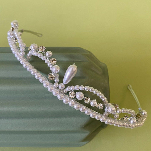 Pearl & Diamante Loop Tiara - Marie Me Bridal