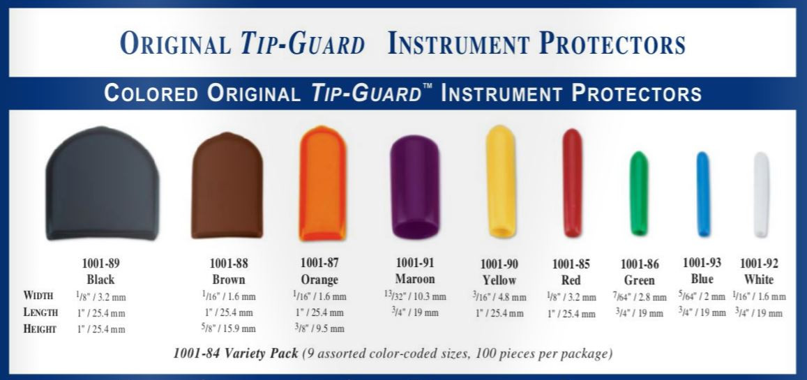 Scanlan Tip-Guard Autoclavable Instrument Protectors, 100 pk Maroon 10. ...