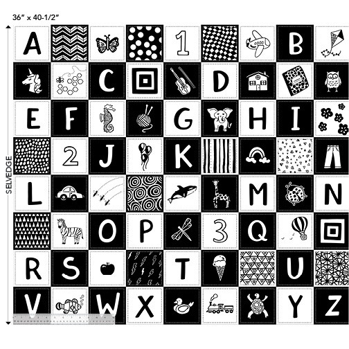 First Look- Building Block Alphabet Panel - The Iowa Quilt Block