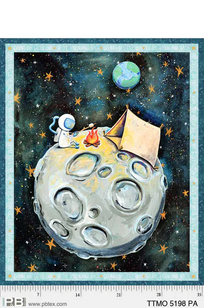 To the Moon 36" x 42" Panel - The Iowa Quilt Block