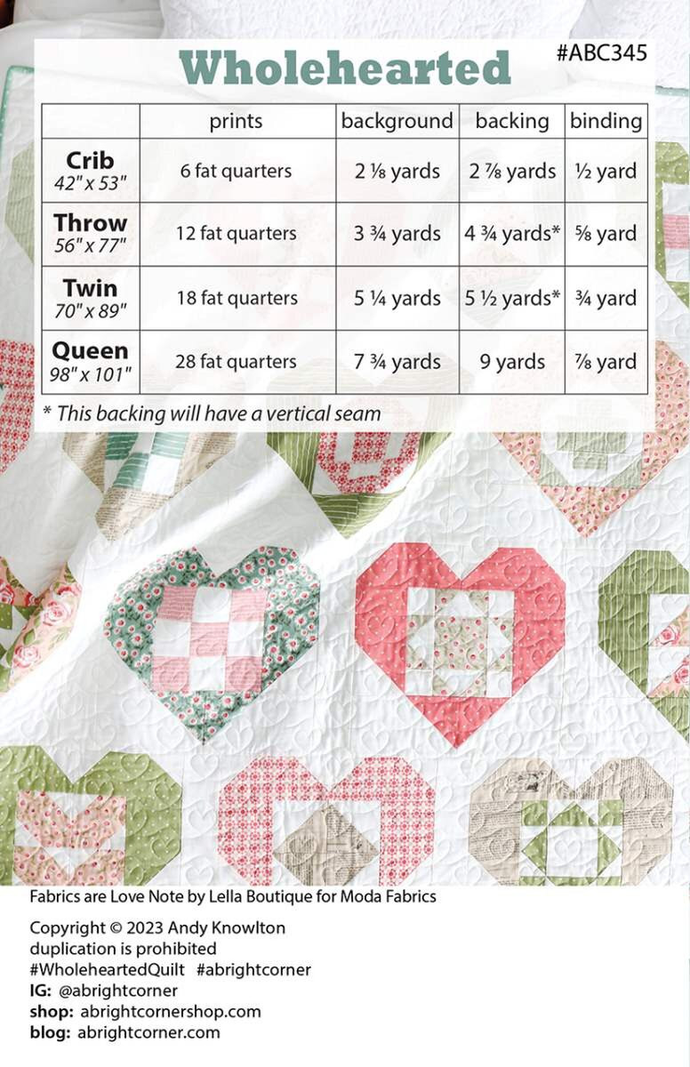 Wholehearted Quilt Pattern - The Iowa Quilt Block
